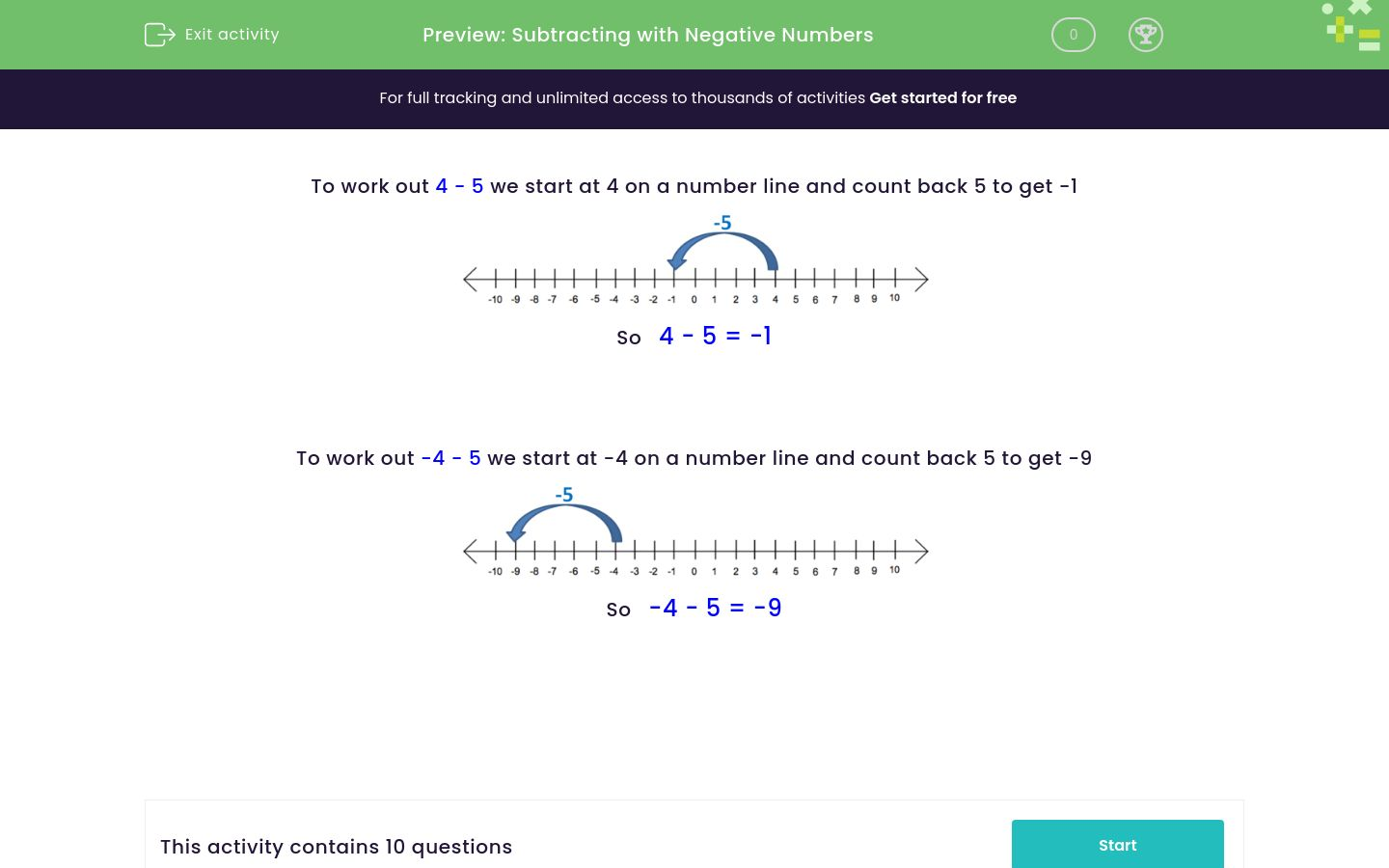 Subtract Using Negative Numbers Worksheet - Edplace