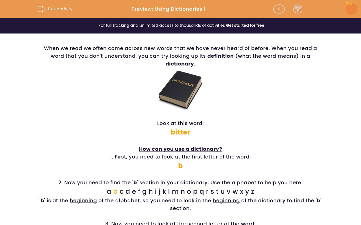 Learn How to Use a Dictionary Worksheet - EdPlace