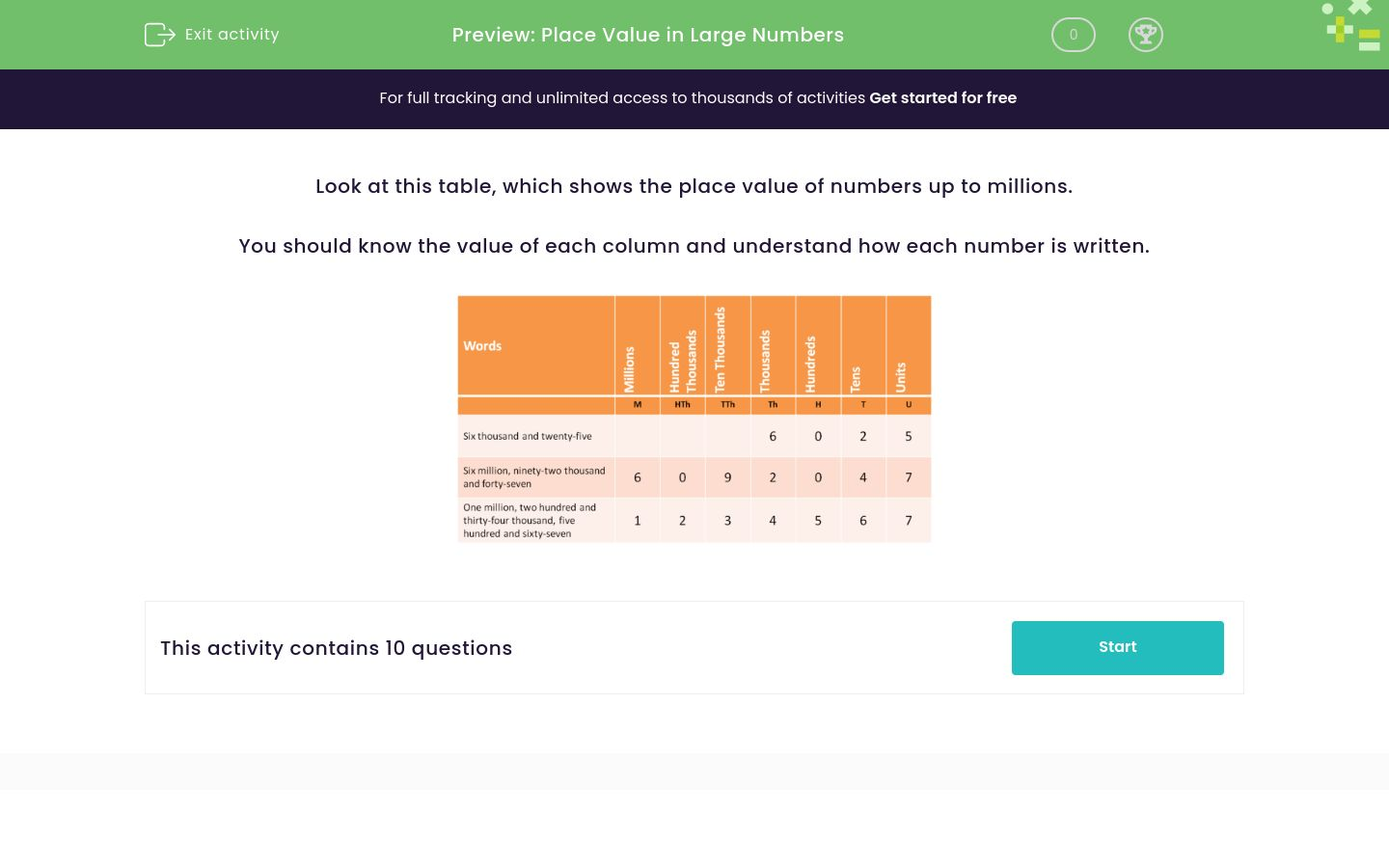 Understand Place Value in Large Numbers Worksheet - EdPlace