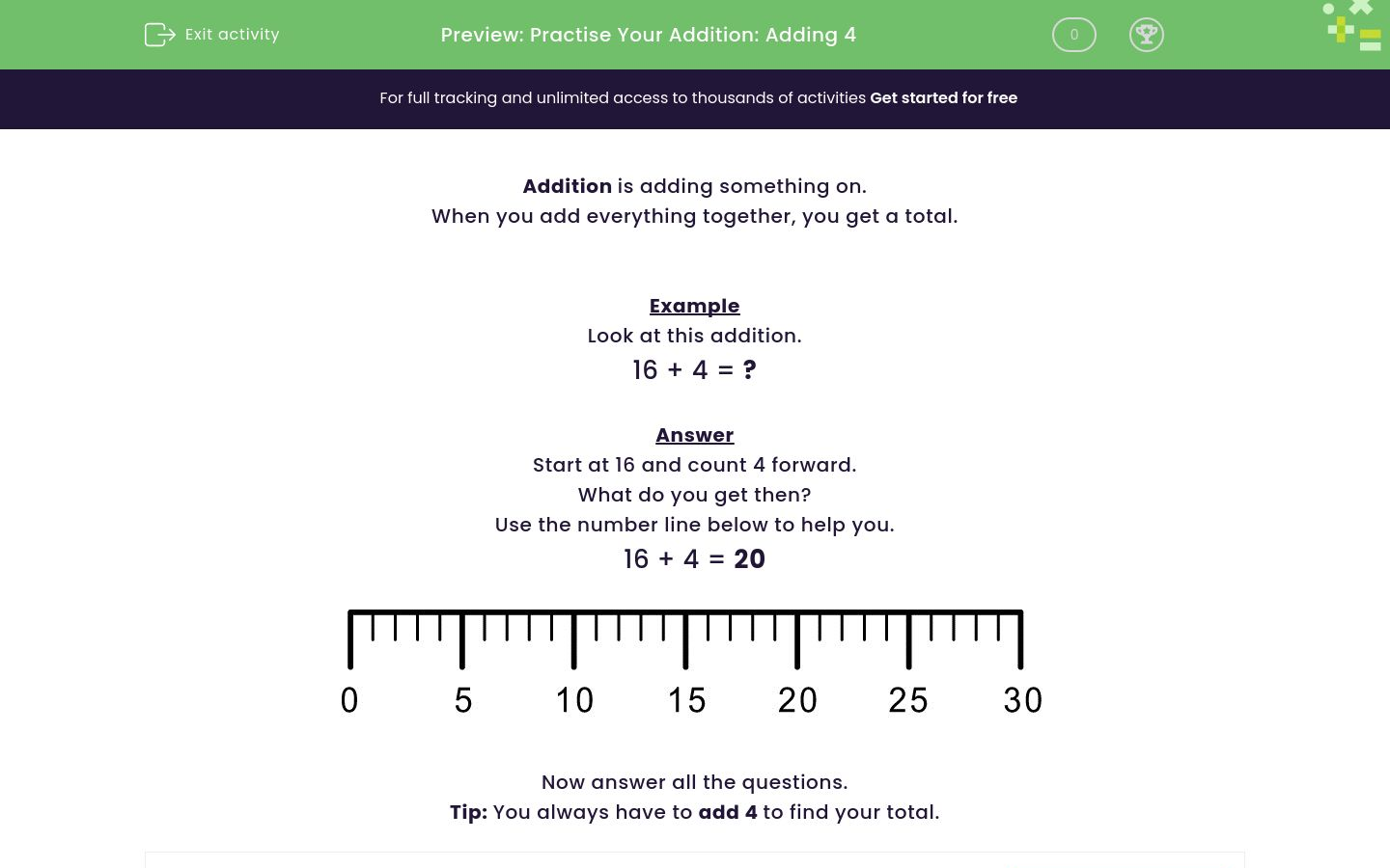 Practise Your Addition: Add 4, 5 or 6 to a Number Worksheet - EdPlace