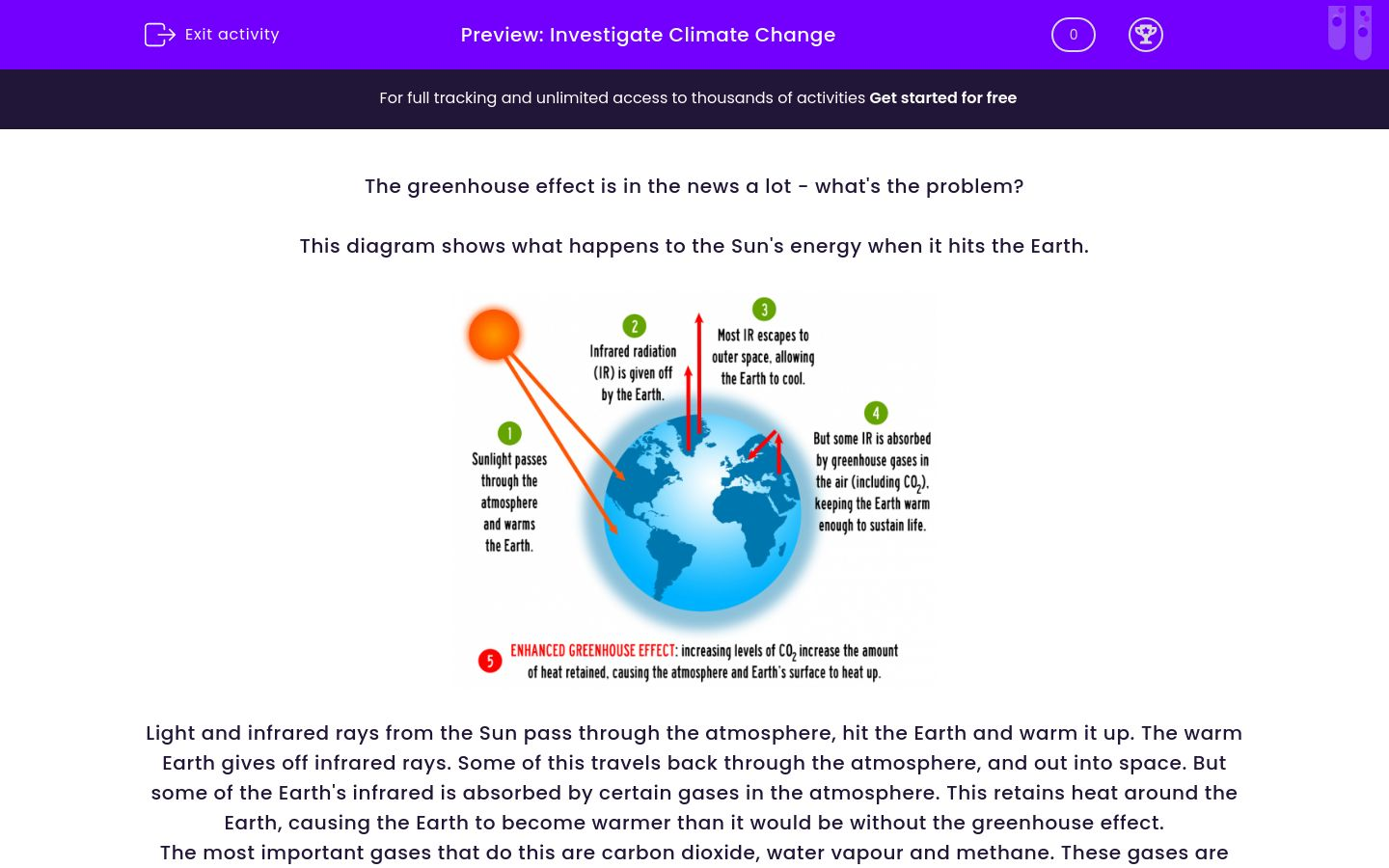 Investigate Climate Change Worksheet - EdPlace