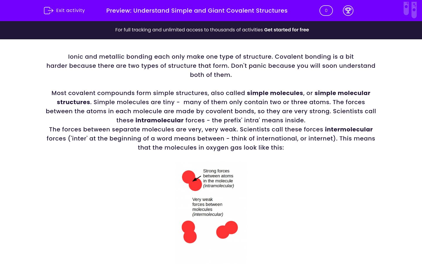 Understand Simple and Giant Covalent Structures Worksheet - EdPlace
