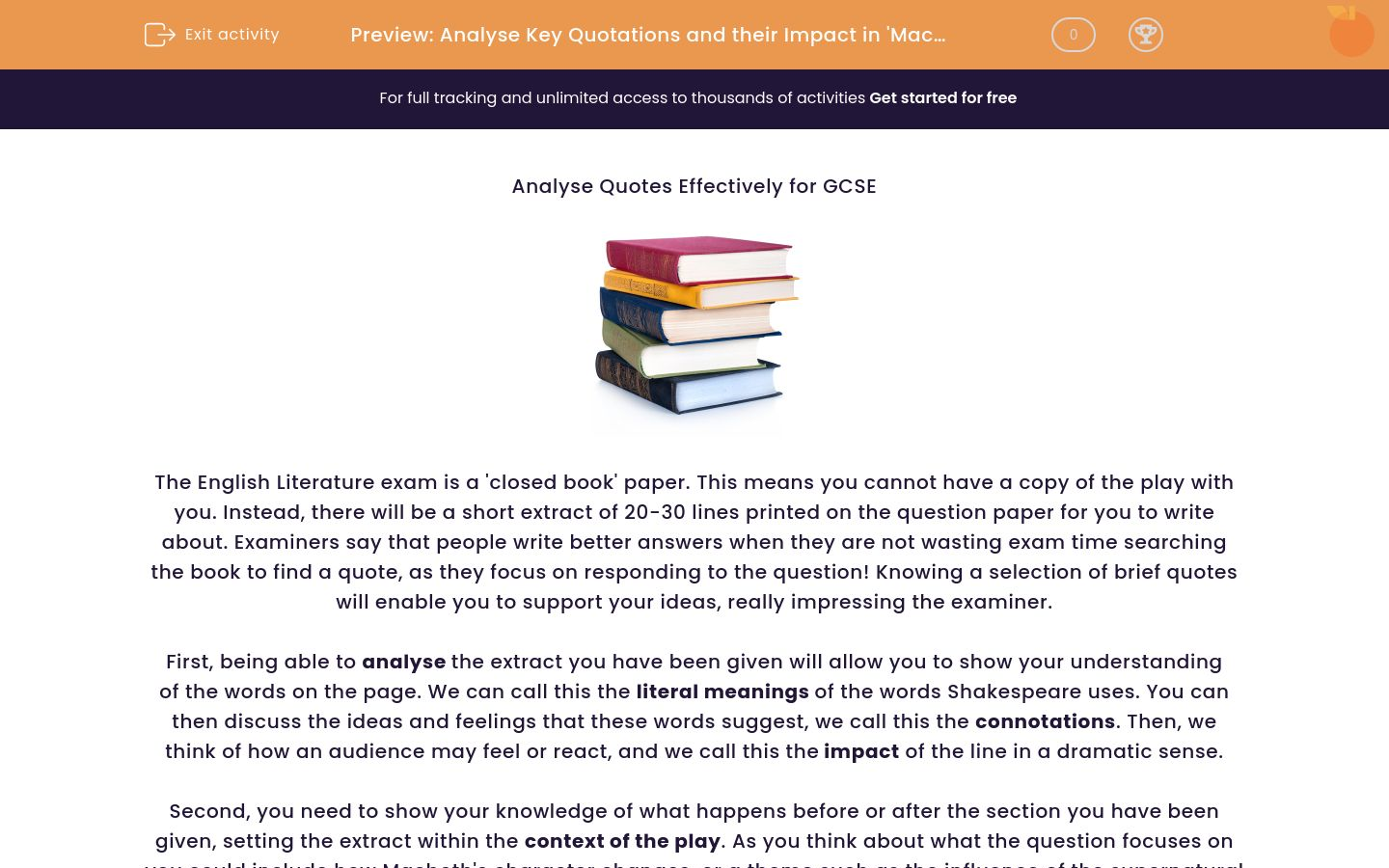 Analyse Key Quotations and their Impact in 'Macbeth' Worksheet - EdPlace