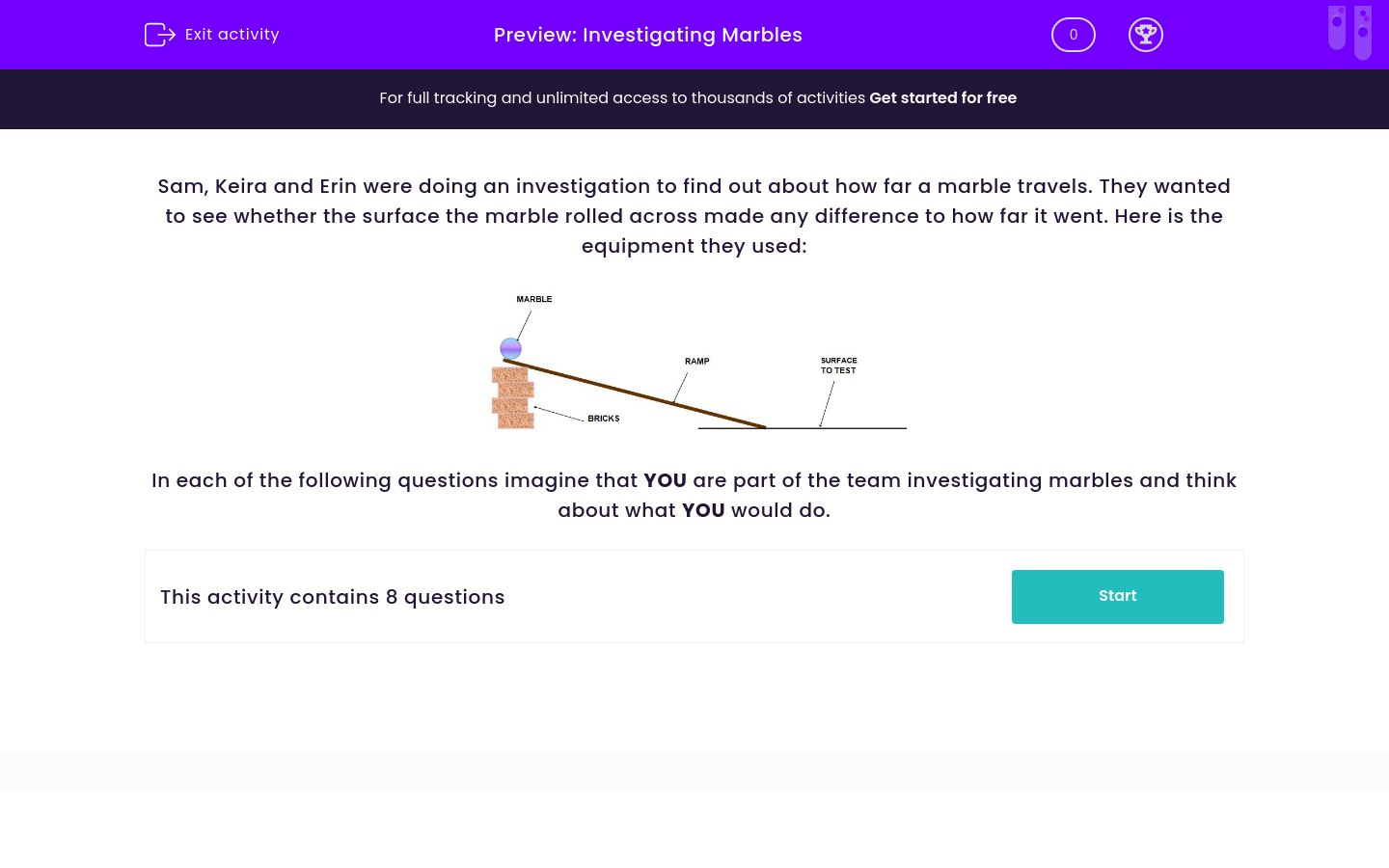 Investigate the Effect of Forces on Marbles Worksheet - EdPlace