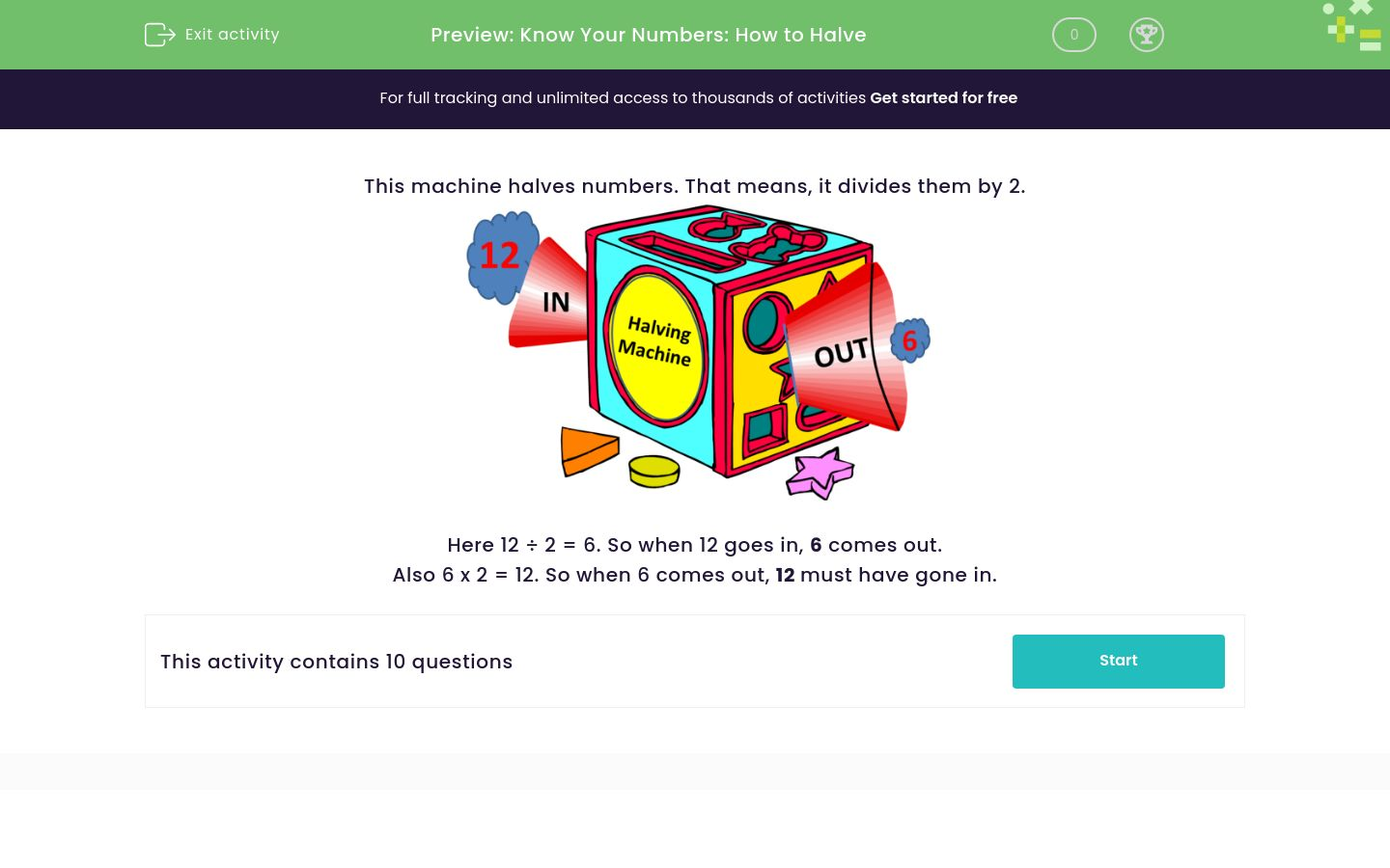 Understand How to Halve Numbers Worksheet - EdPlace