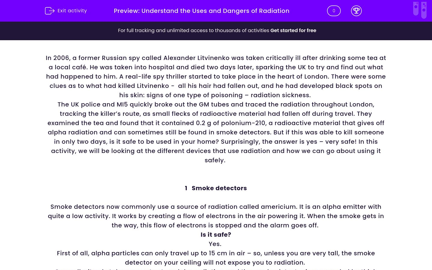Understand the Uses and Dangers of Radiation Worksheet - EdPlace