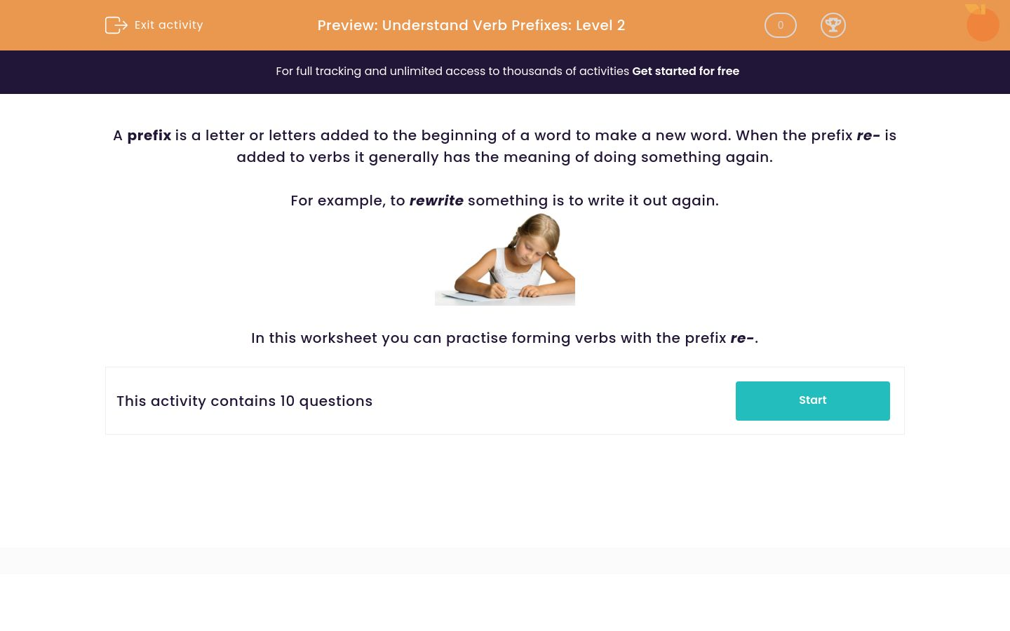 Understand Verb Prefixes: Re Worksheet - EdPlace