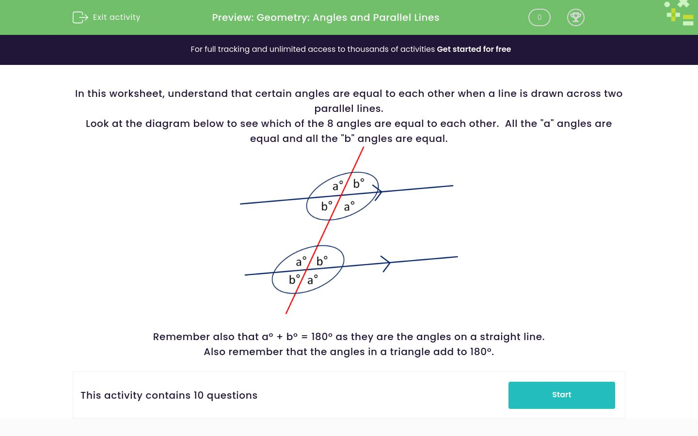 Identify Angles on Parallel Lines Worksheet - EdPlace