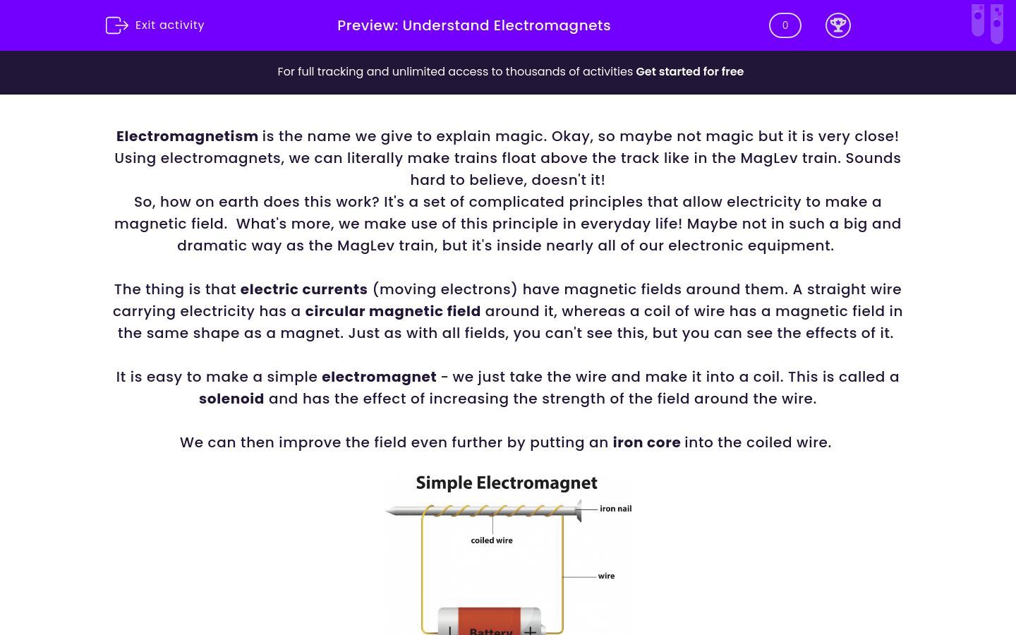 Understand Electromagnets Worksheet - EdPlace