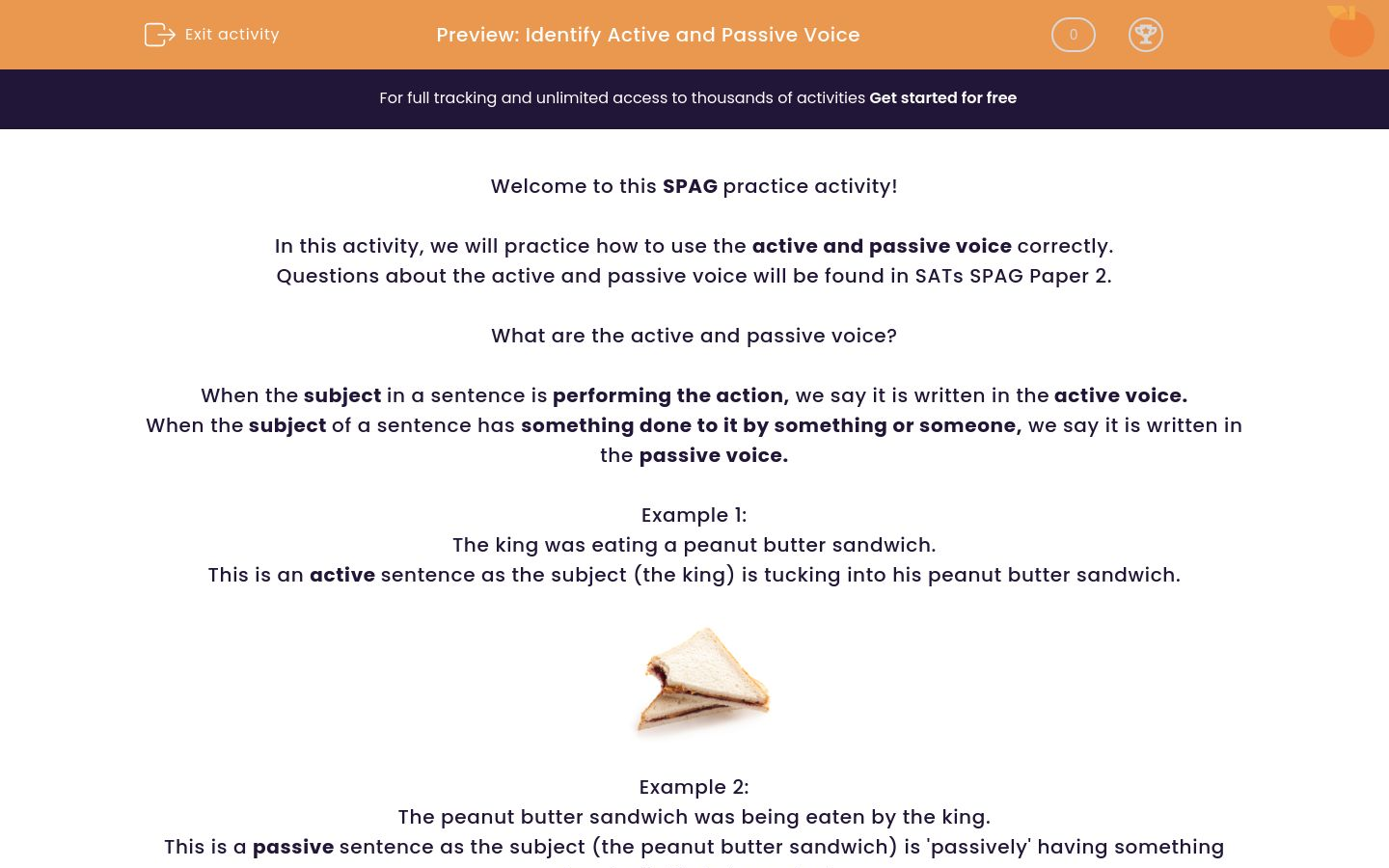 Identify Active and Passive Voice Worksheet - EdPlace