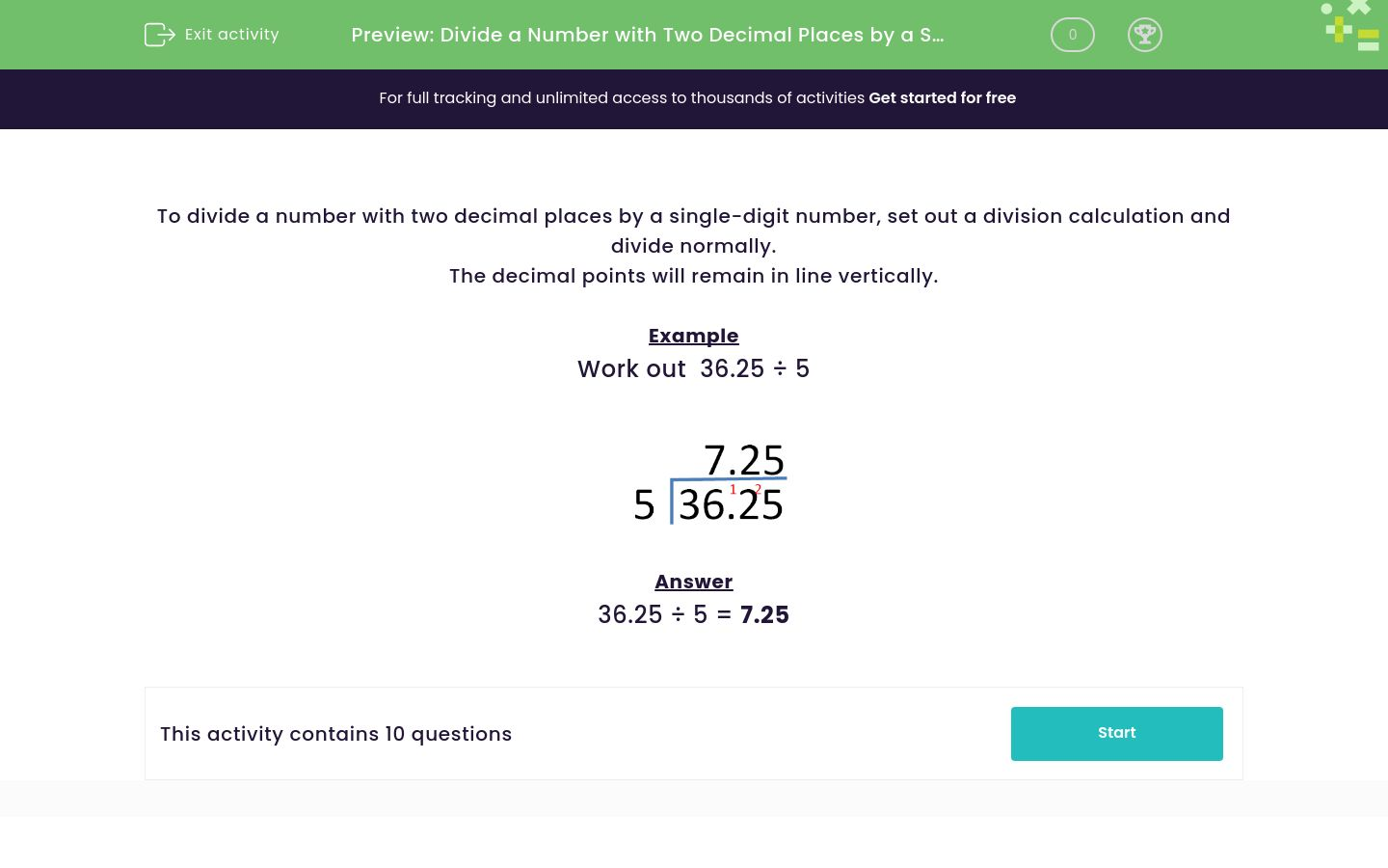 Divide a Number with Two Decimal Places by a Single-Digit Number ...