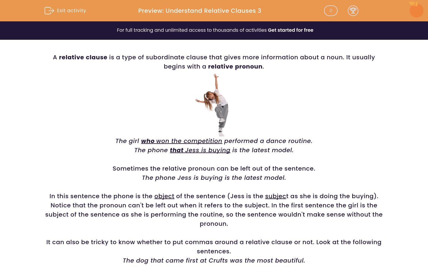 Explore the Use of Pronouns and Commas in Relative Clauses Worksheet ...