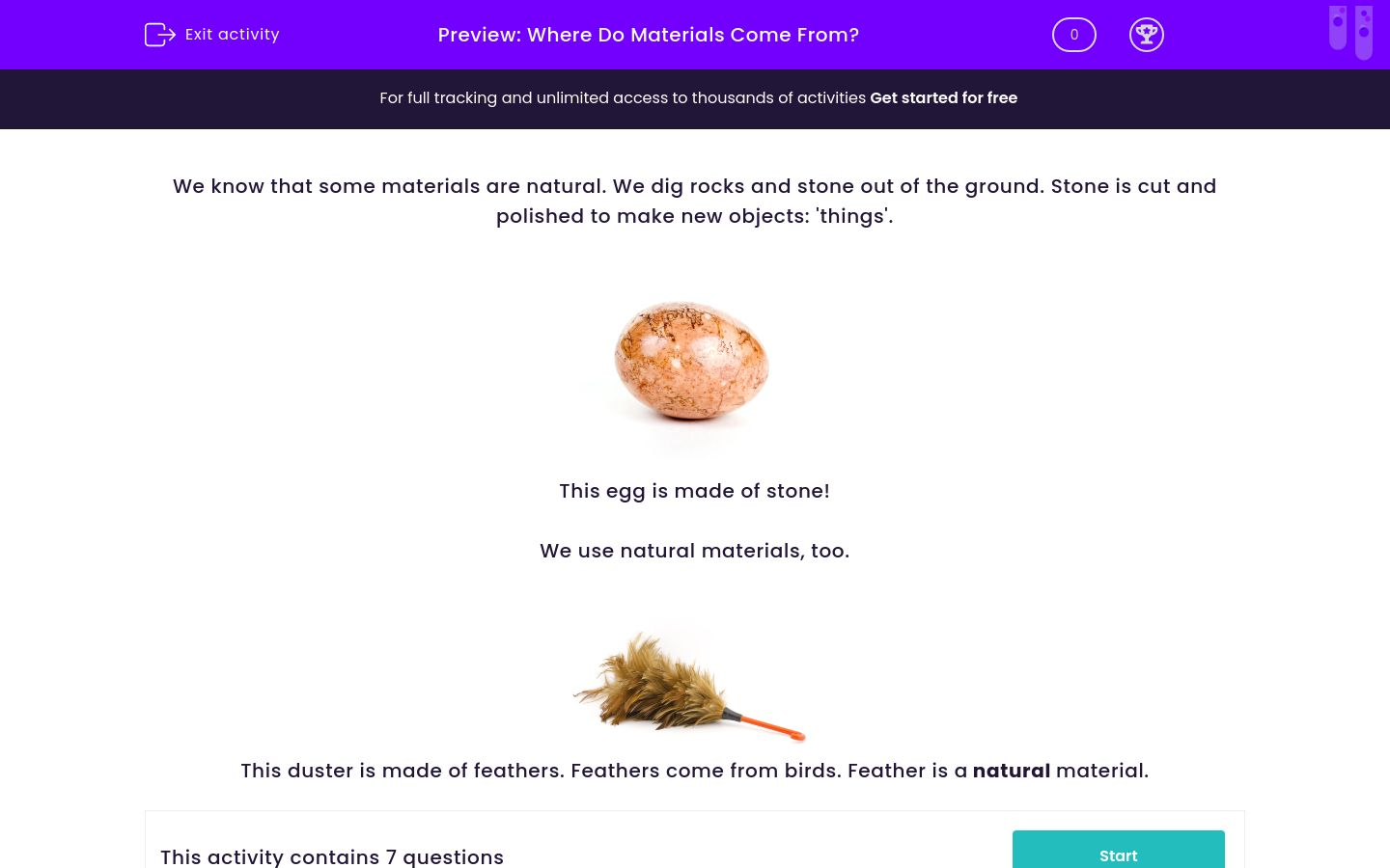 Understand Where Materials Come From Worksheet - EdPlace