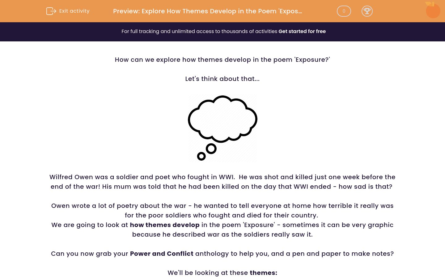 Explore How Themes Develop in the Poem 'Exposure' by Wilfred Owen ...