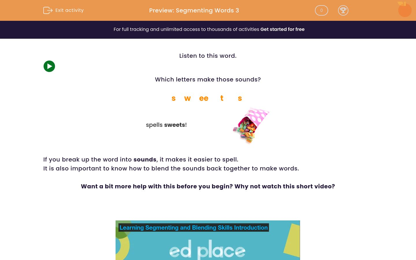 Practise Segmenting Words Worksheet - EdPlace