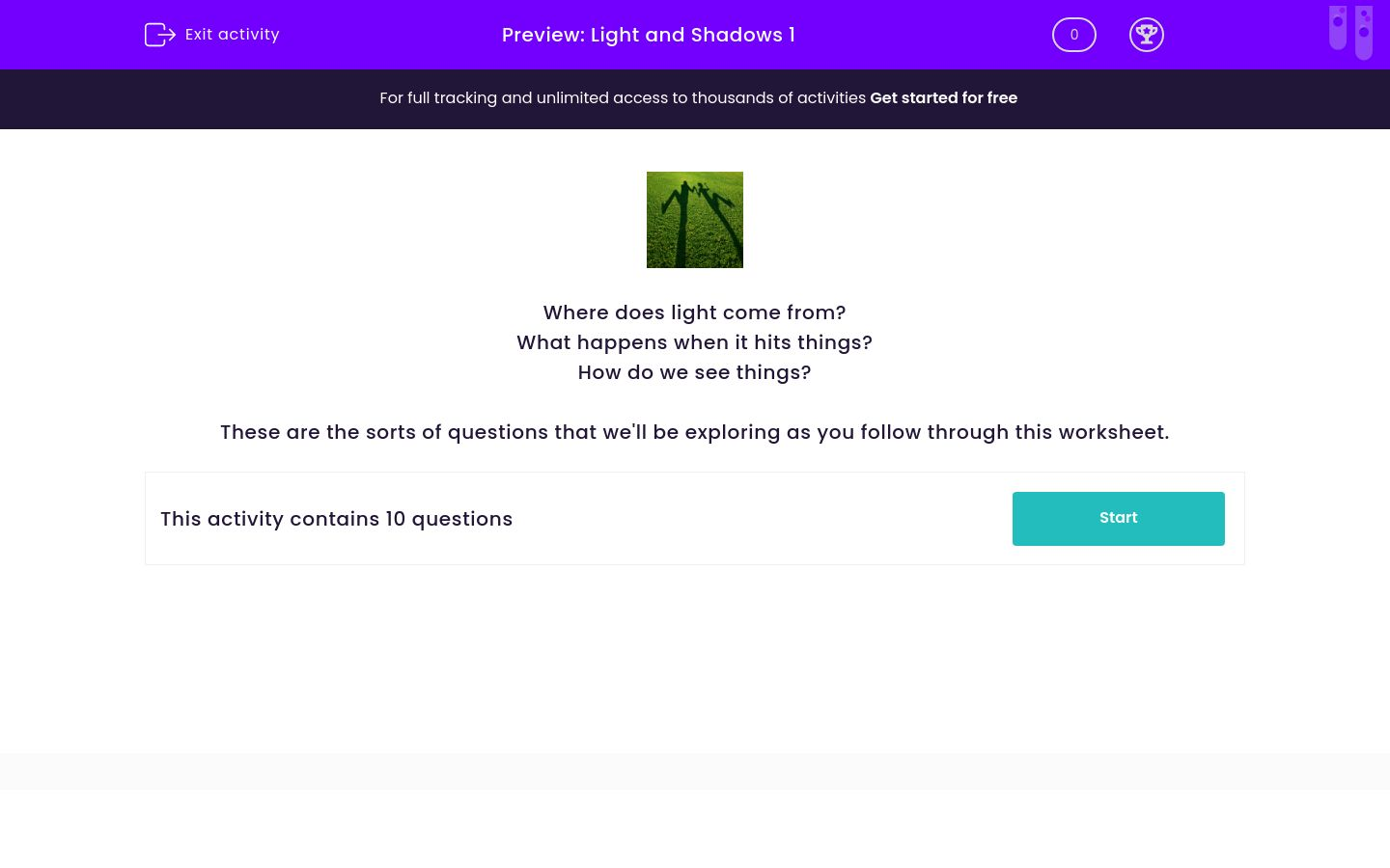Describe How We See Things Worksheet - EdPlace
