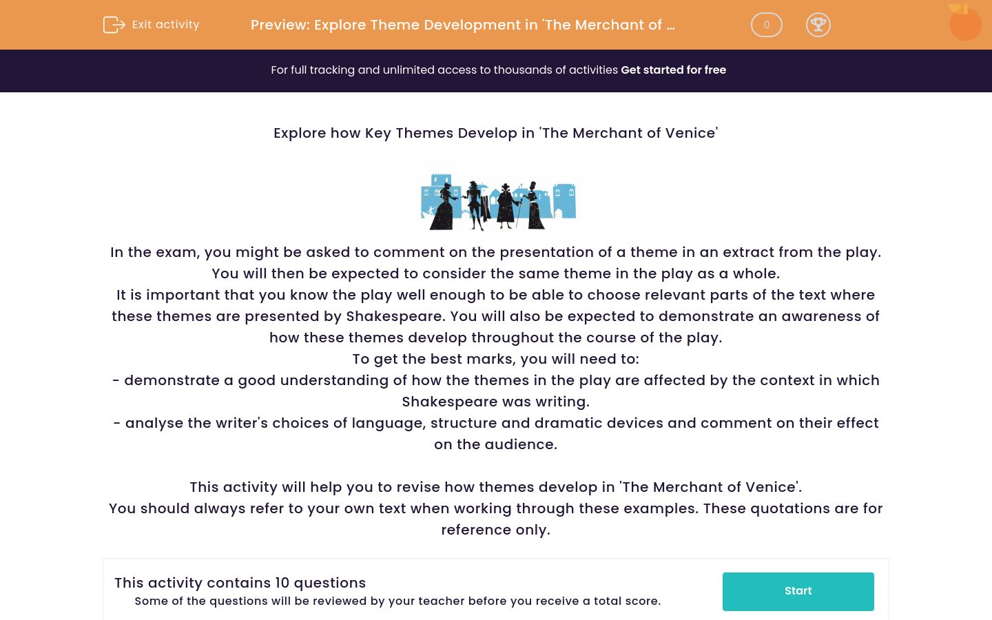 Explore Theme Development in 'The Merchant of Venice' Worksheet - EdPlace