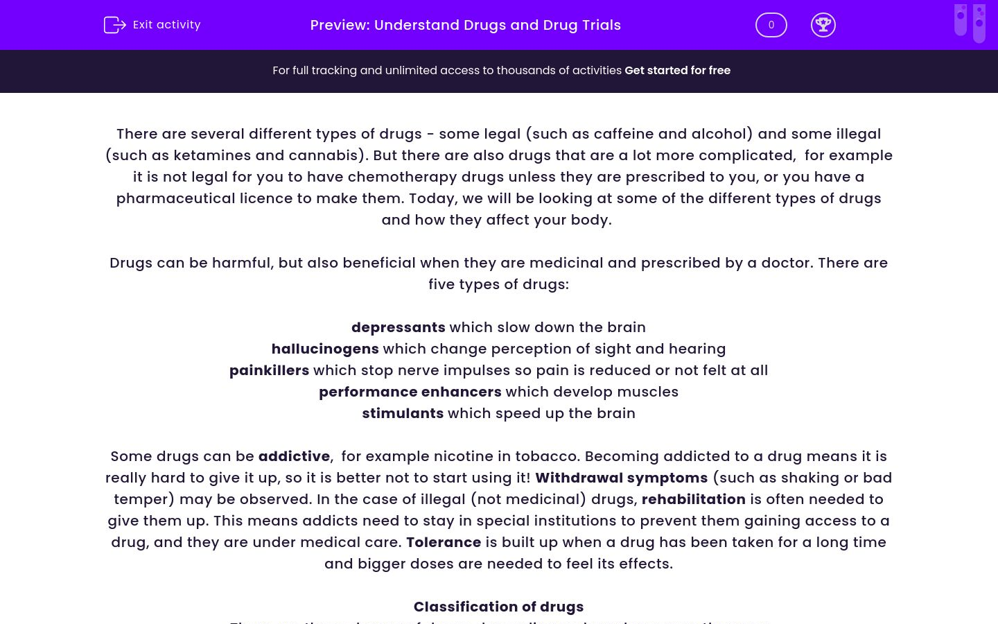 Understand Drugs and Drug Trials Worksheet - EdPlace