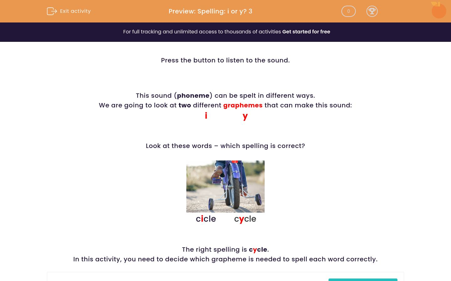 Practise Spelling Words Using i or y Worksheet - EdPlace