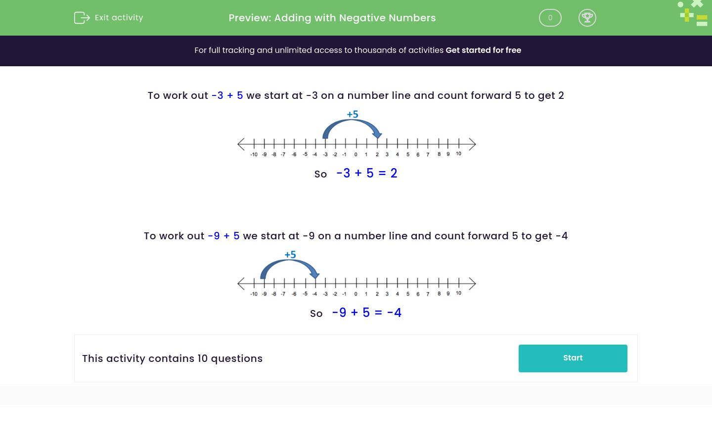 Add Using Negative Numbers Worksheet - EdPlace