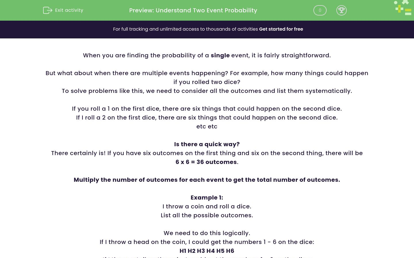 Understand Two Event Probability Worksheet - EdPlace