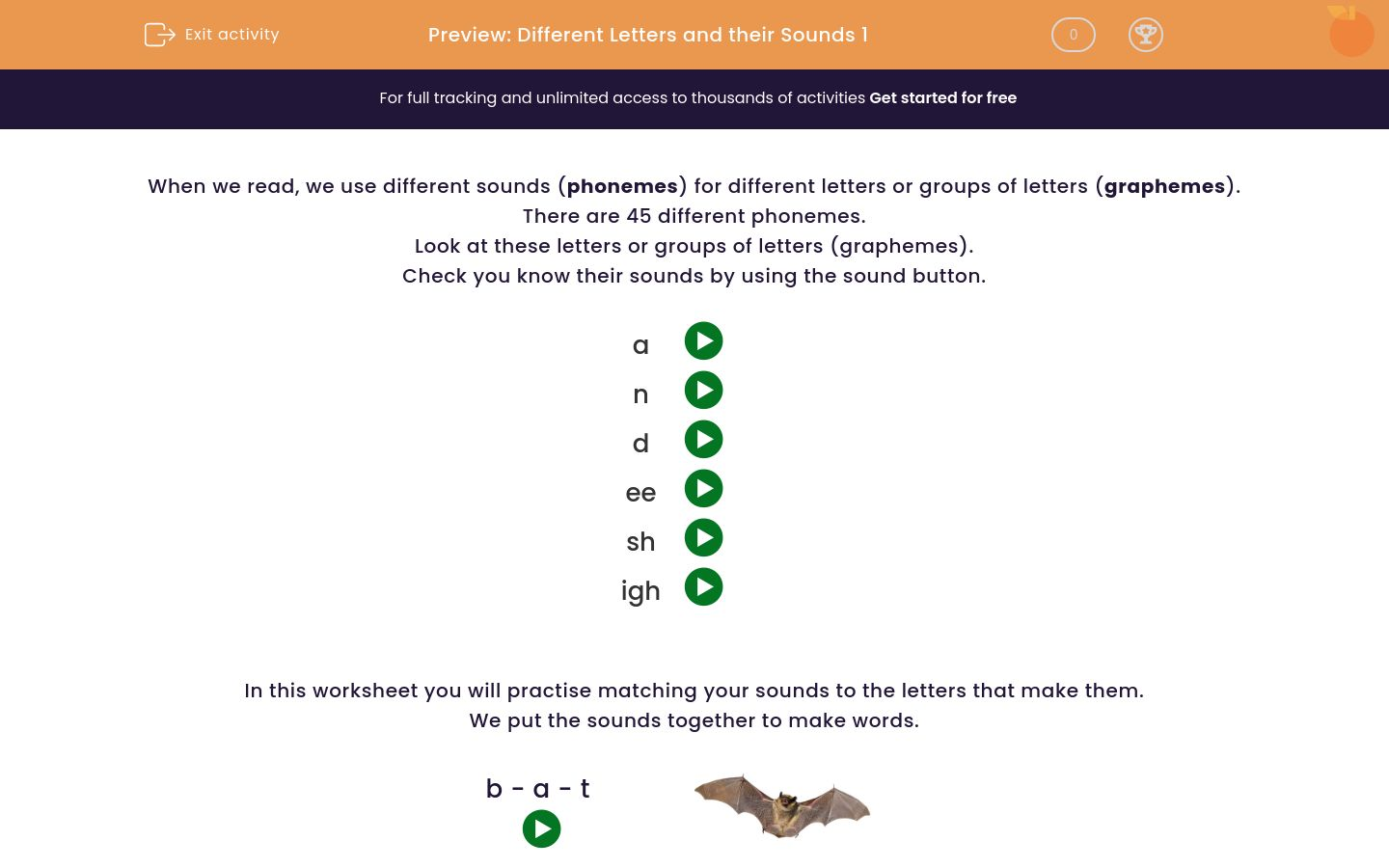 Know Different Letters and their Sounds Worksheet - EdPlace