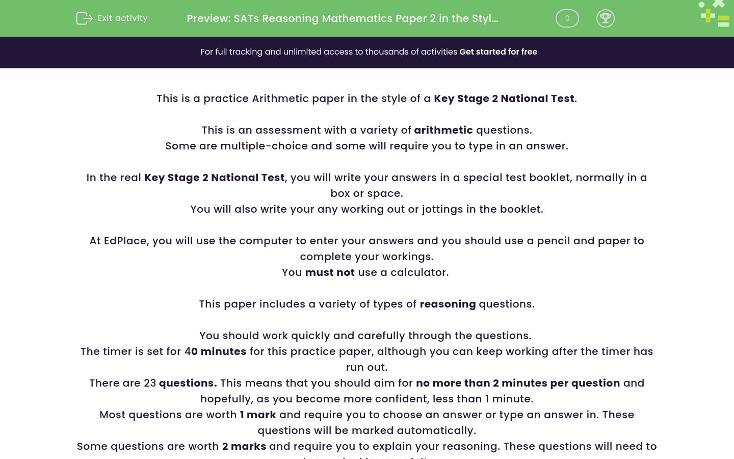SATs Reasoning Mathematics Paper 2 in the Style of Key Stage 2 National ...