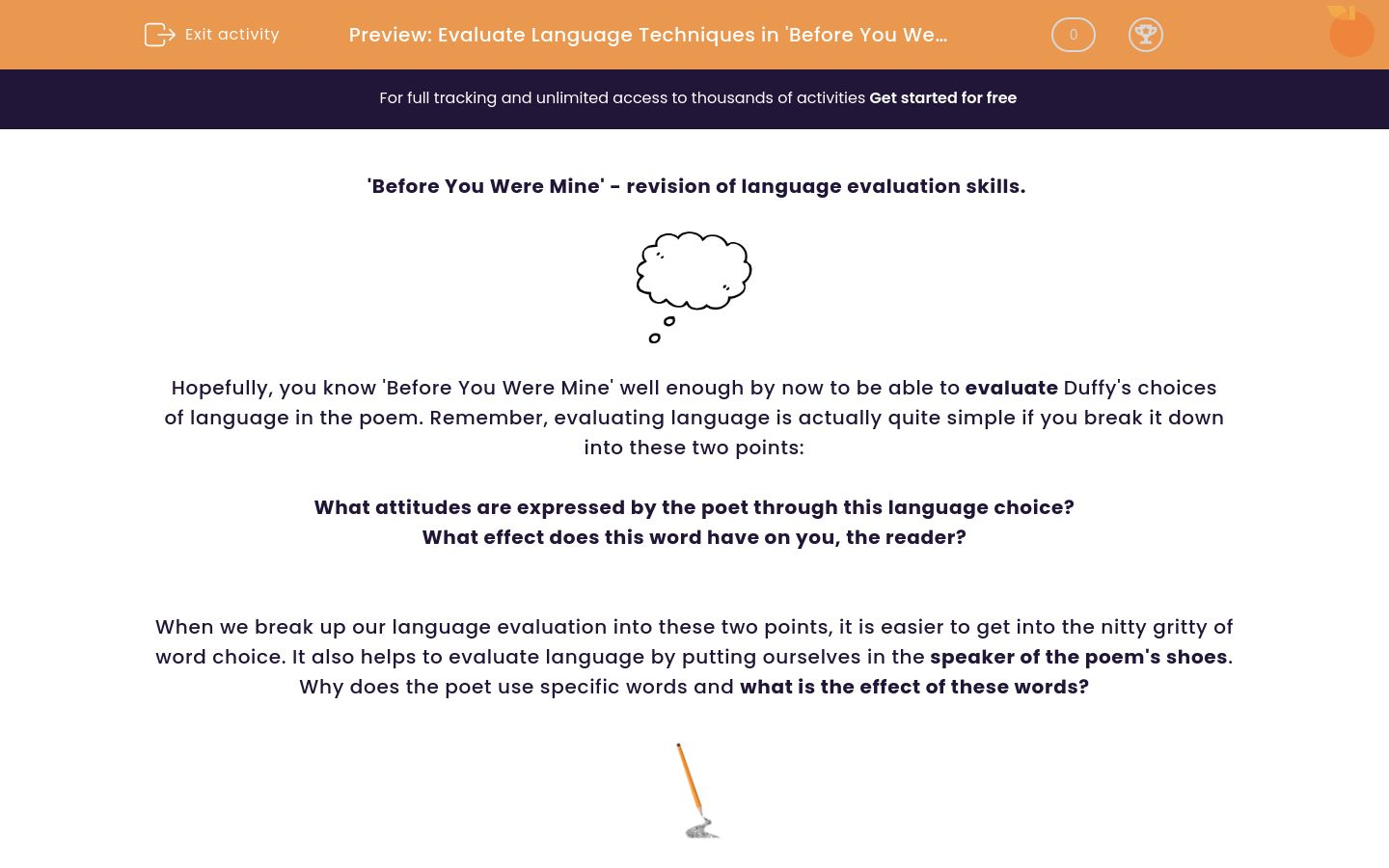 Evaluate Language Techniques in 'Before You Were Mine' Worksheet - EdPlace