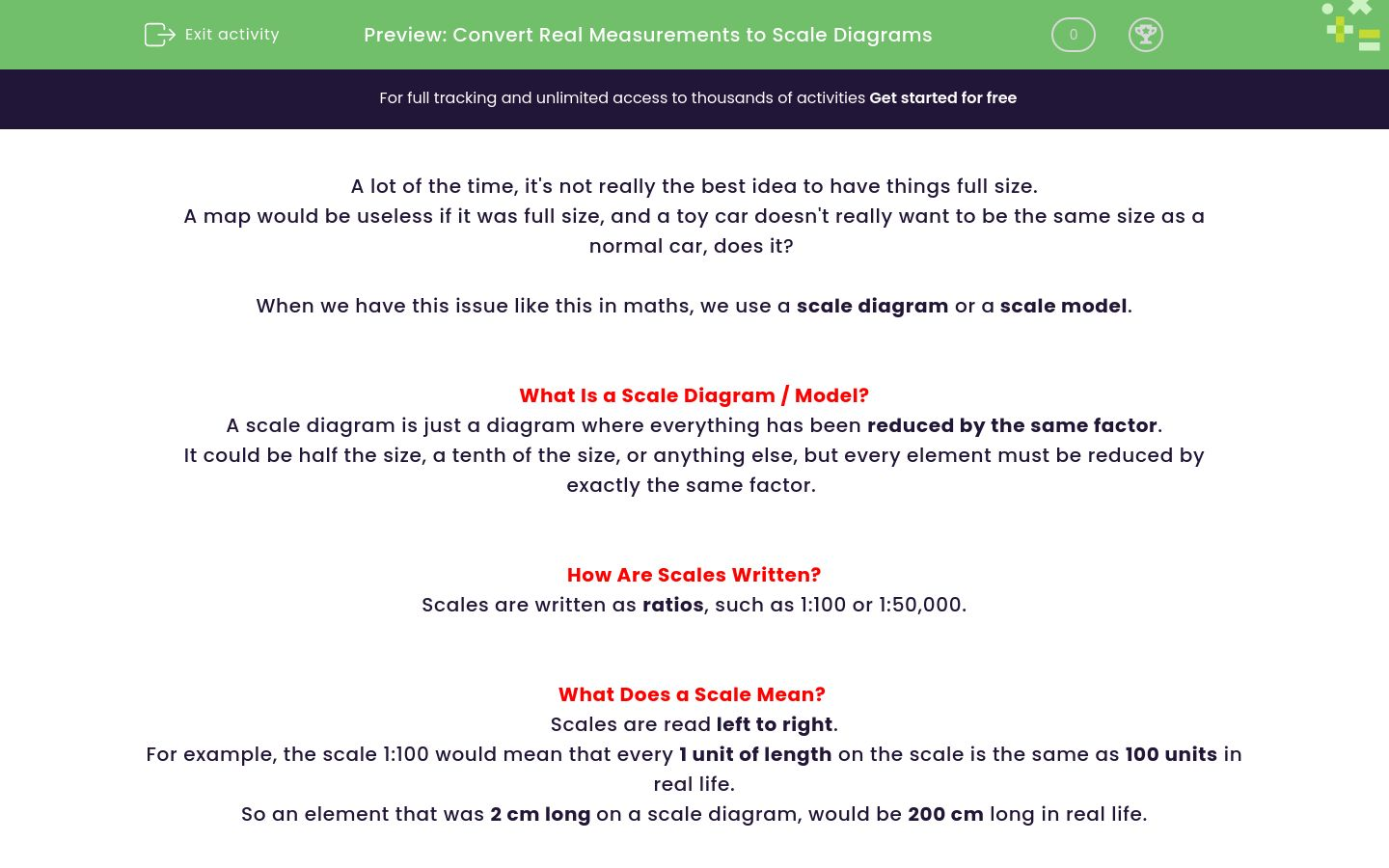 Convert Real Measurements to Scale Diagrams Worksheet - EdPlace
