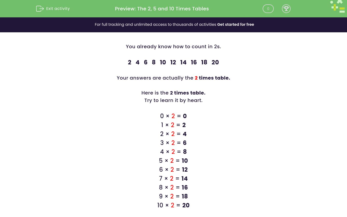 Use 2, 5 and 10 Times Tables Worksheet - EdPlace