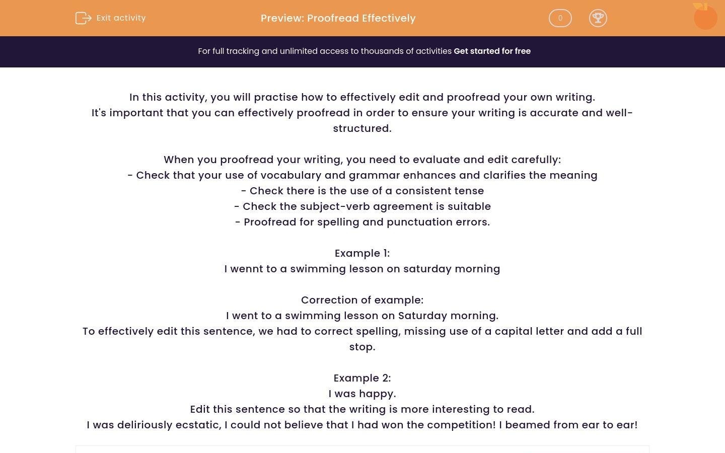 Understand Effective Proofreading Worksheet - EdPlace