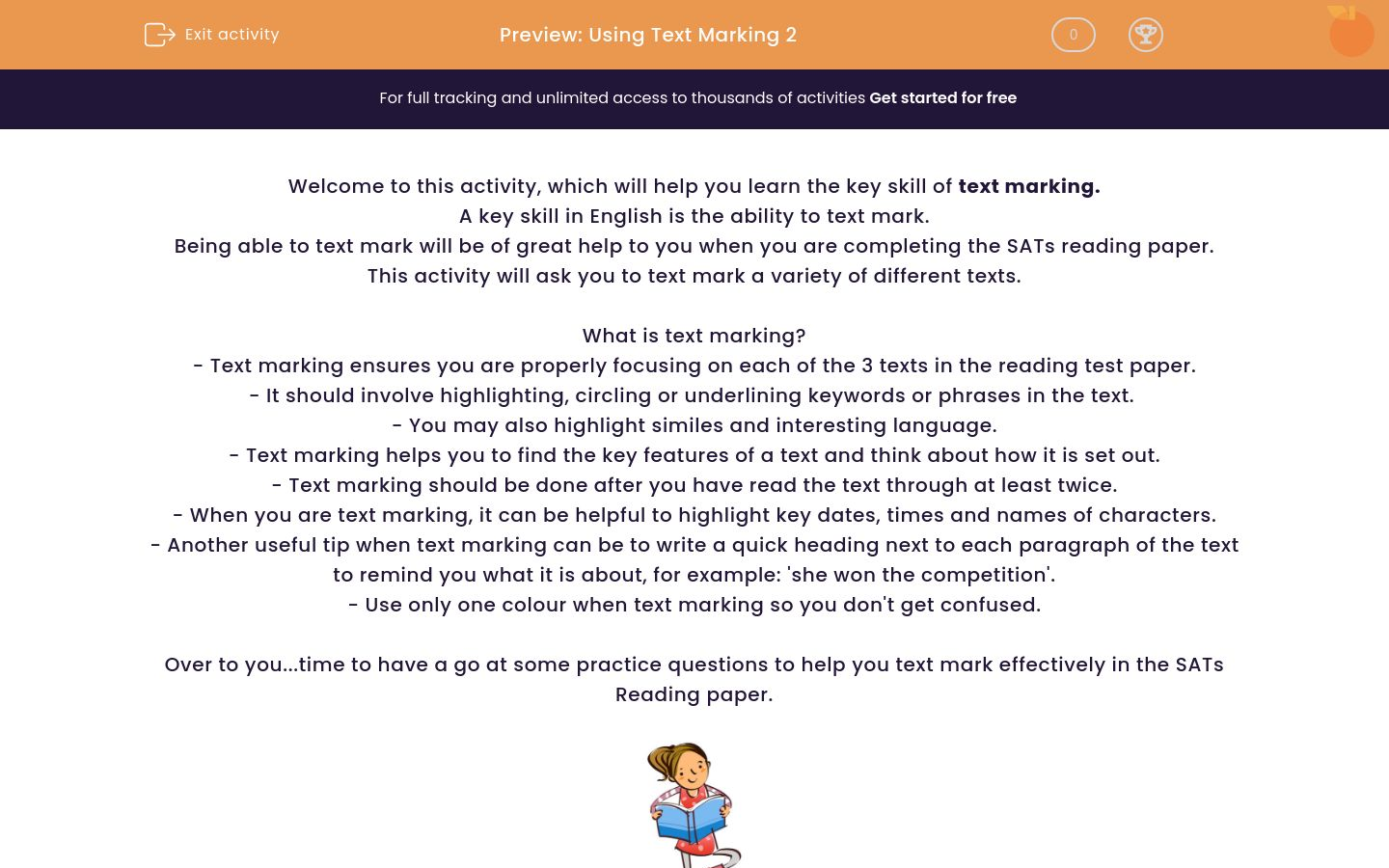 Practise Text Marking 2 Worksheet - EdPlace