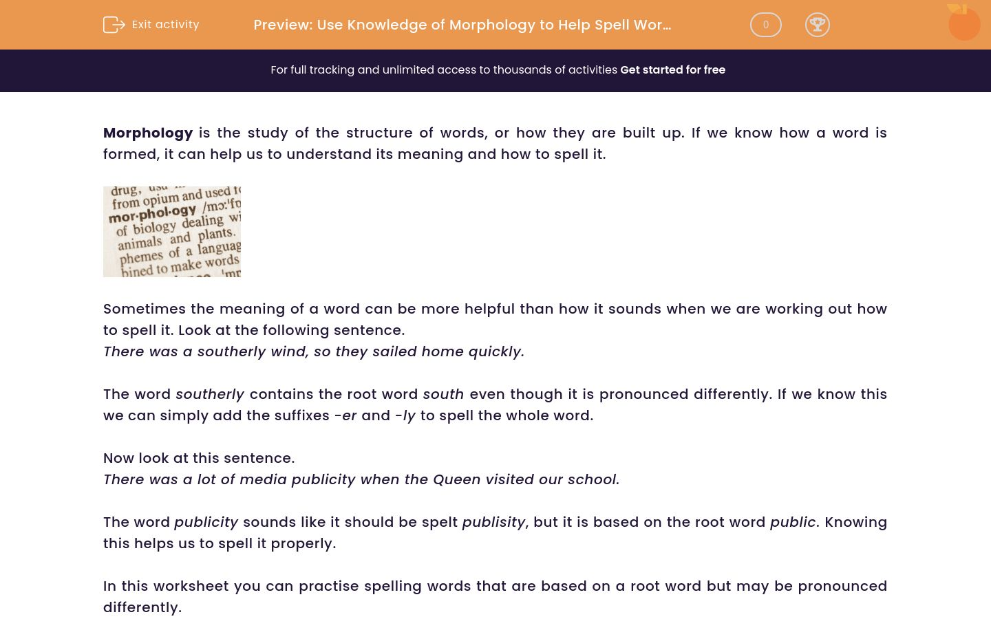 Apply Knowledge of Structure of Words to Help Spelling Worksheet - EdPlace