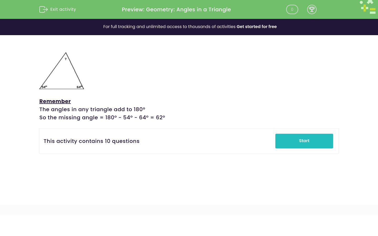 Calculate the Third Angle in a Triangle Worksheet - EdPlace