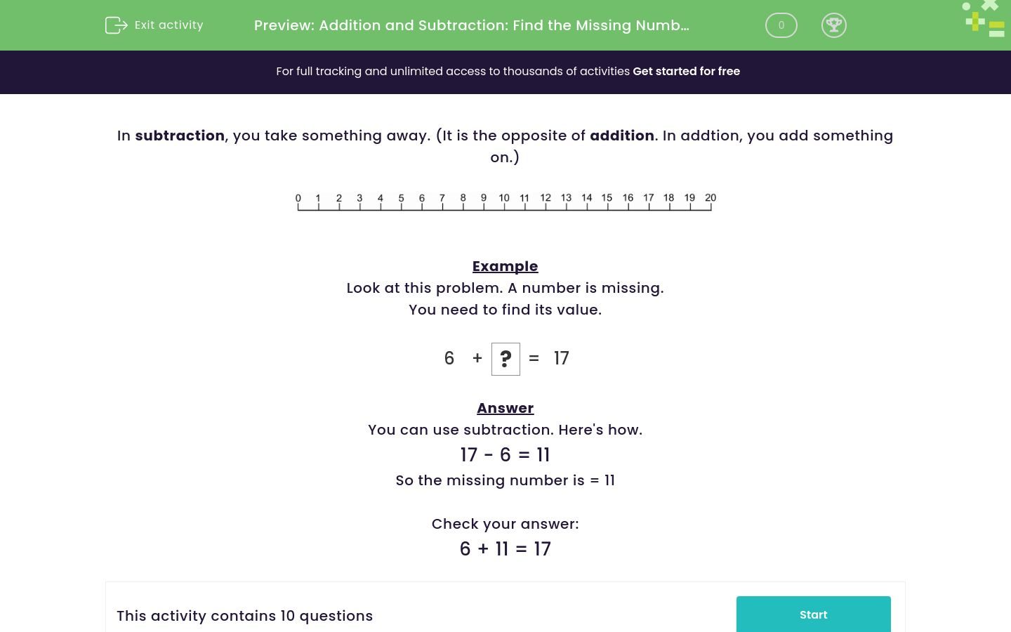 Find the Missing Number Using Addition or Subtraction Worksheet - EdPlace