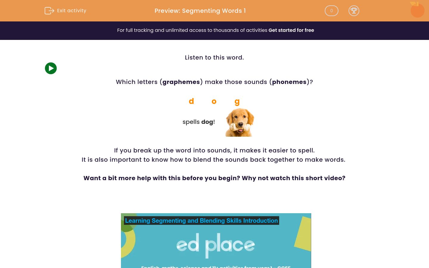 Segment Words Worksheet - EdPlace