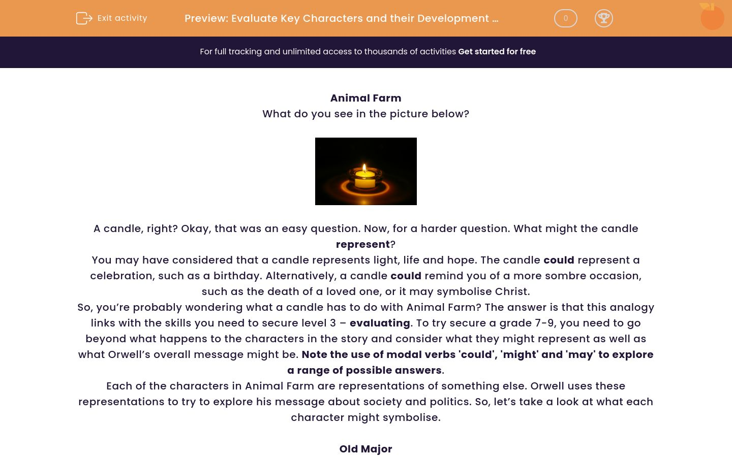 Evaluate Key Characters and their Development in 'Animal Farm ...