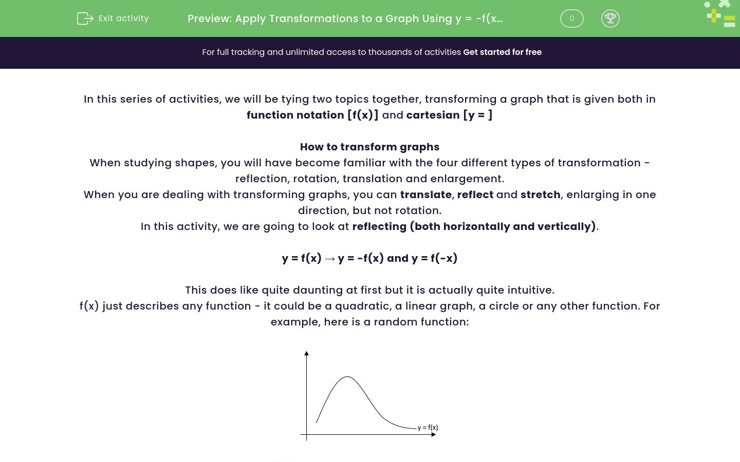 Apply Transformations to a Graph Using y = -f(x) and y = f(-x ...