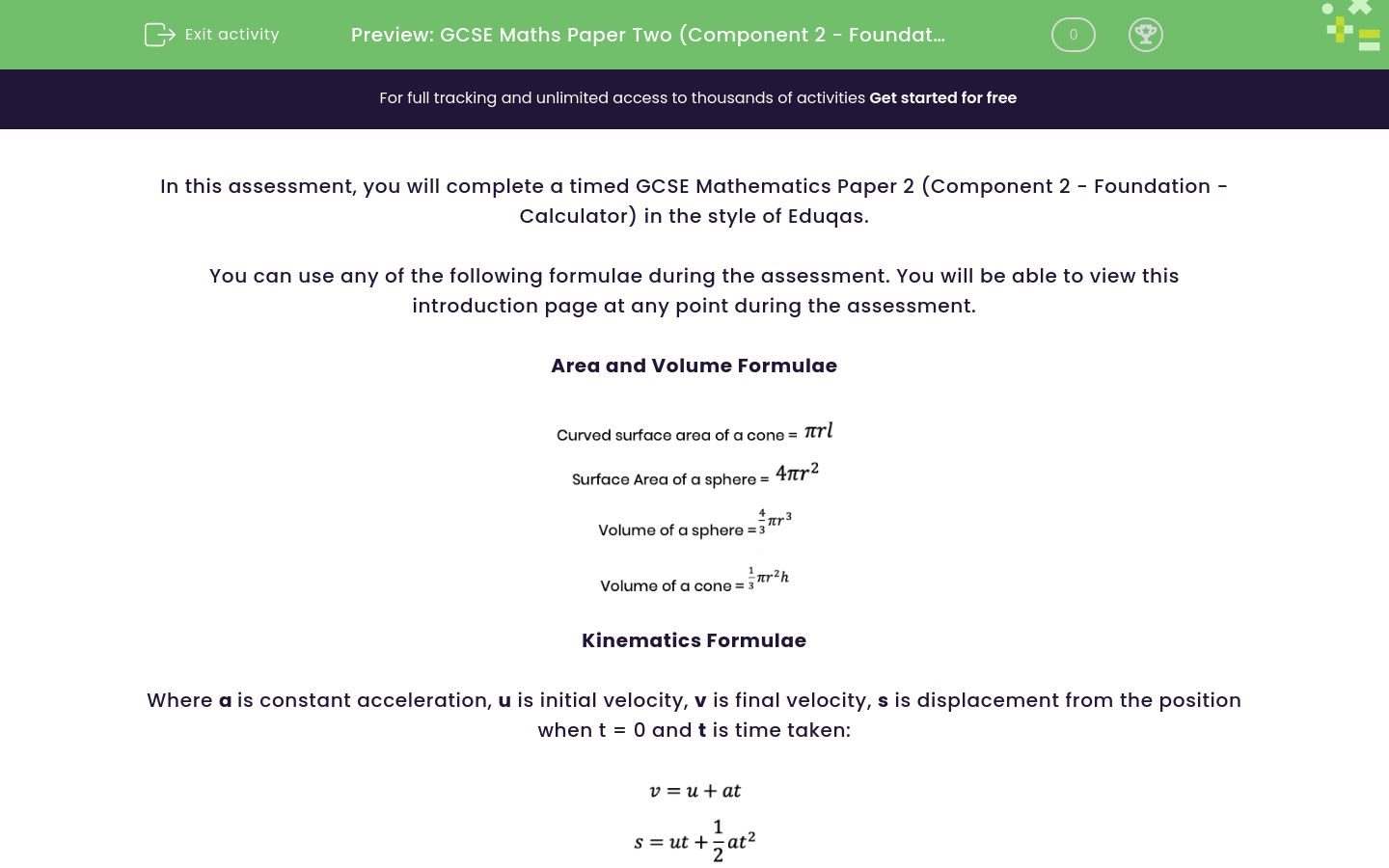GCSE Maths Paper Two (Component 2 - Foundation - Calculator) Practice ...