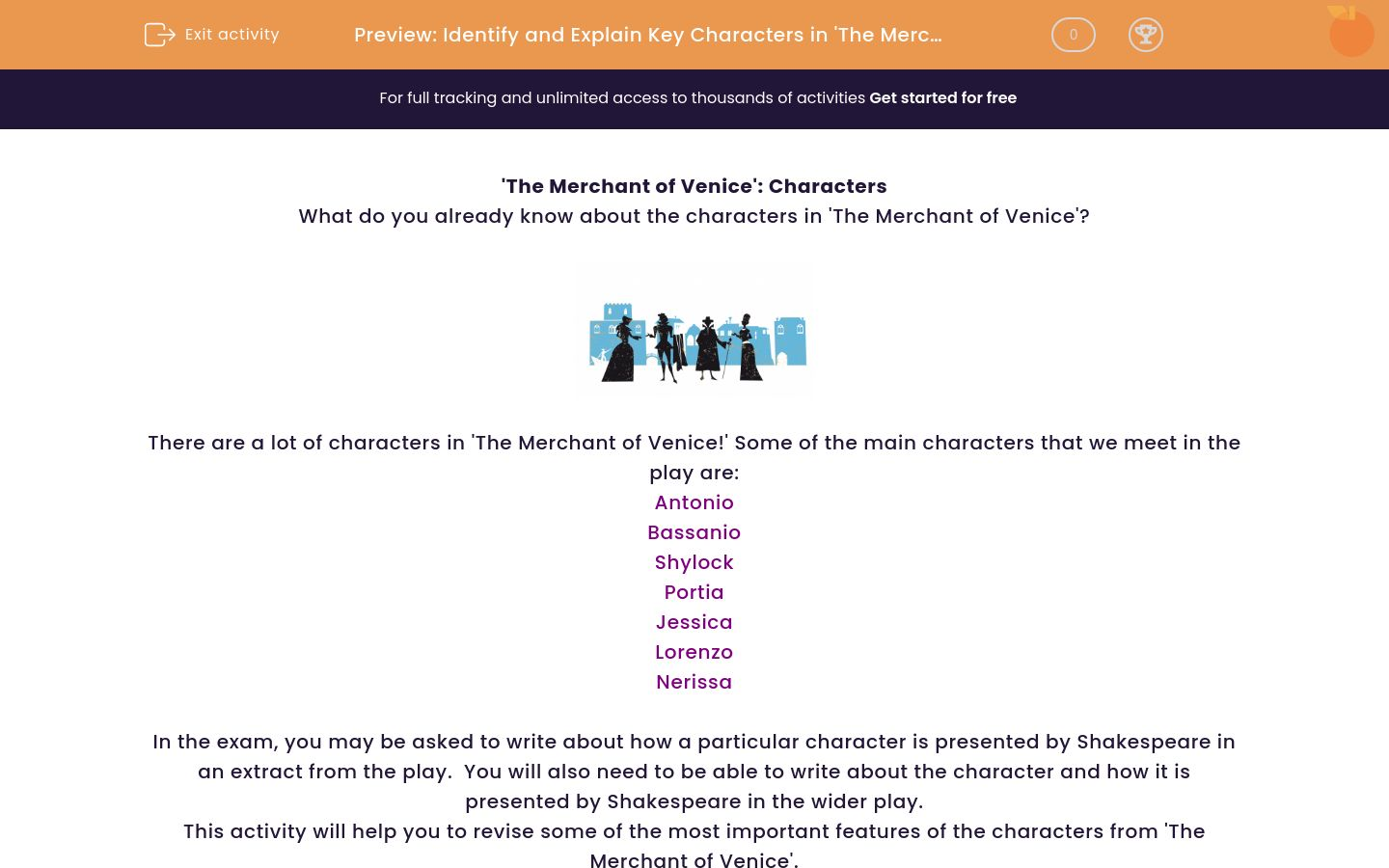 Identify and Explain Key Characters in 'The Merchant of Venice ...