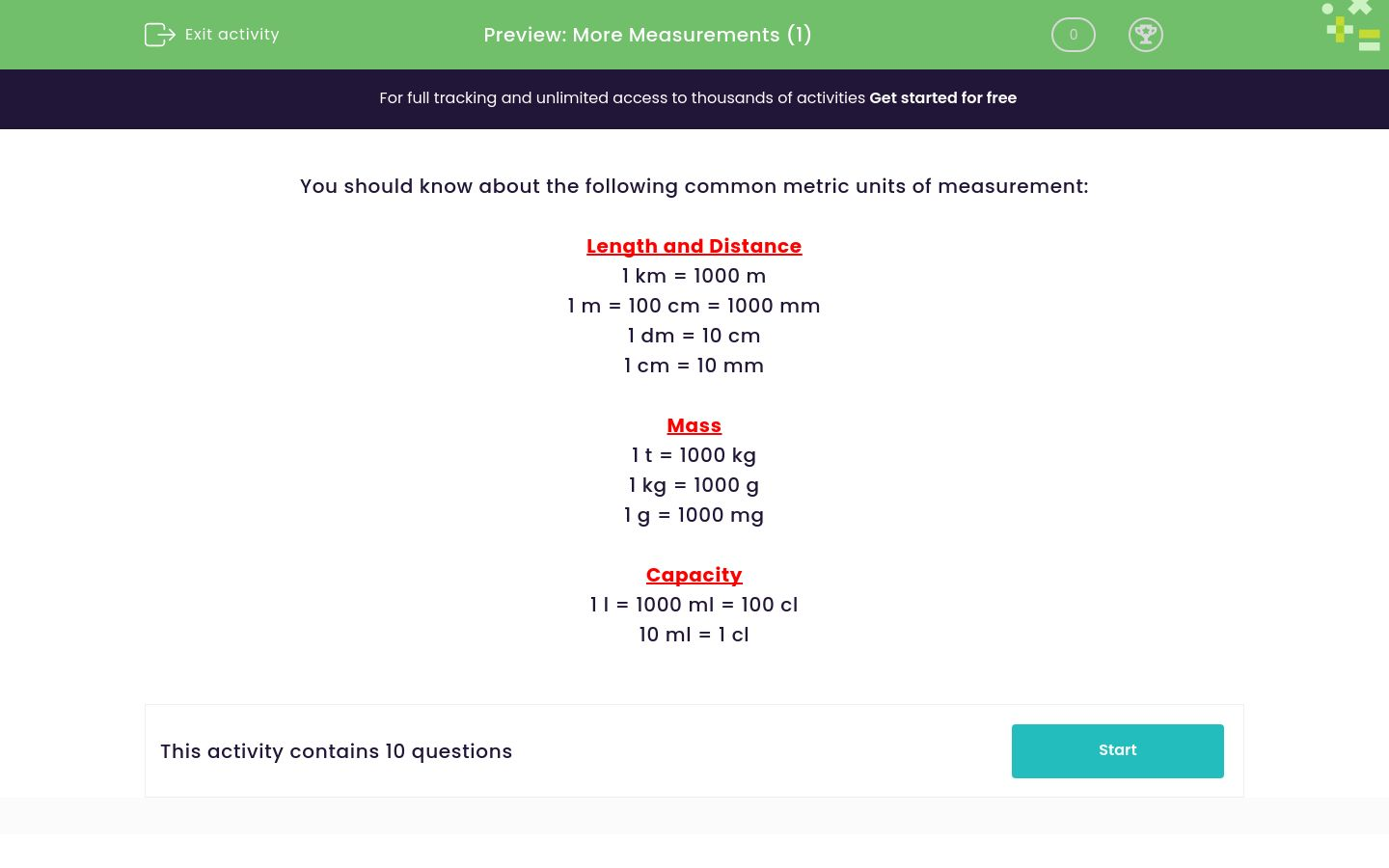 Compare Units of Metric Measurement Worksheet - EdPlace