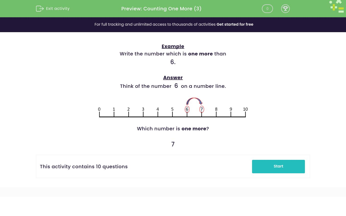 Practise Counting One More Worksheet - EdPlace