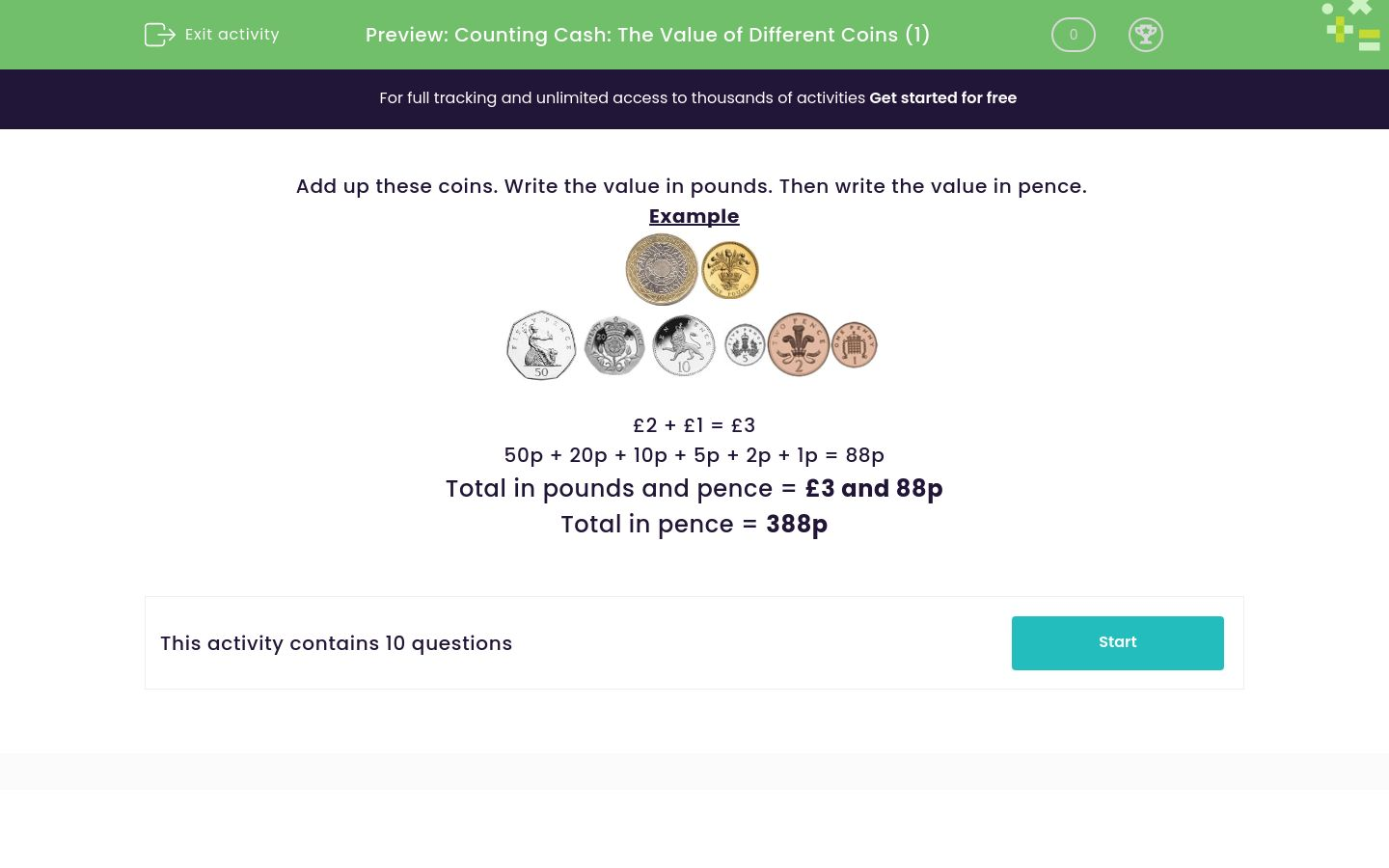 Know the Value of Different Coins Worksheet - EdPlace