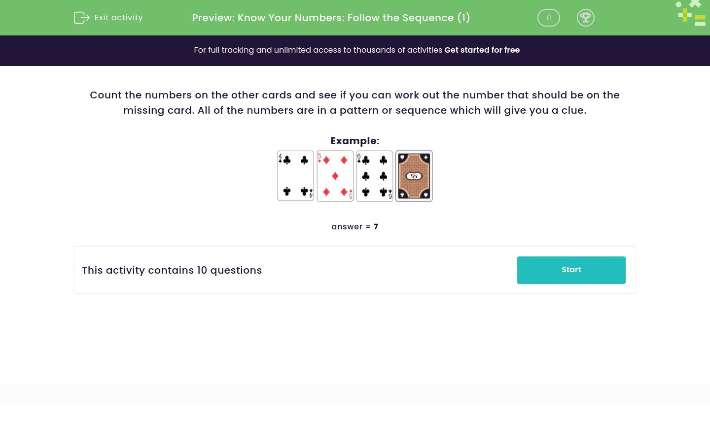 Follow a Sequence of Numbers to Find the Missing Number Worksheet - EdPlace
