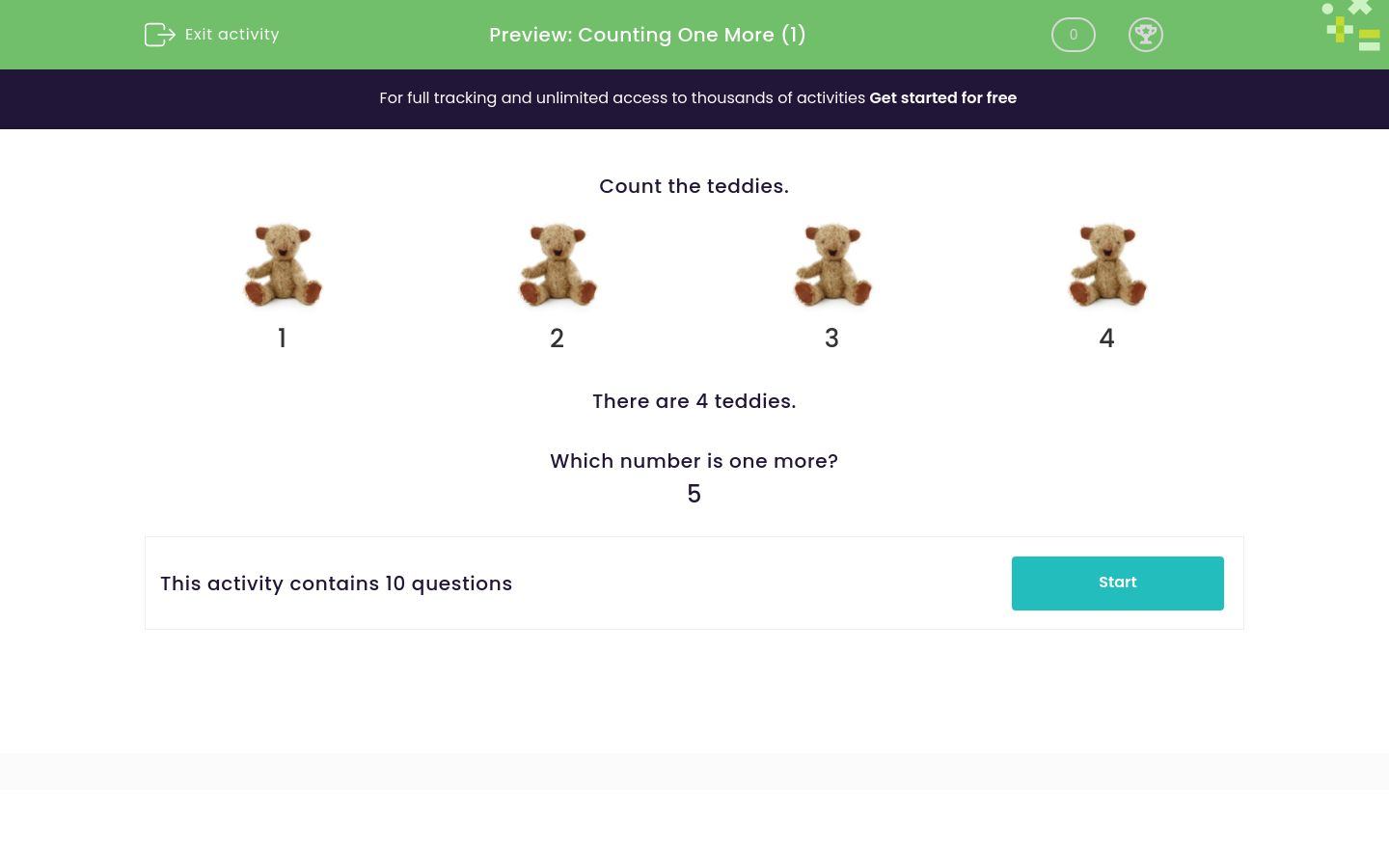 Count One More Worksheet - EdPlace
