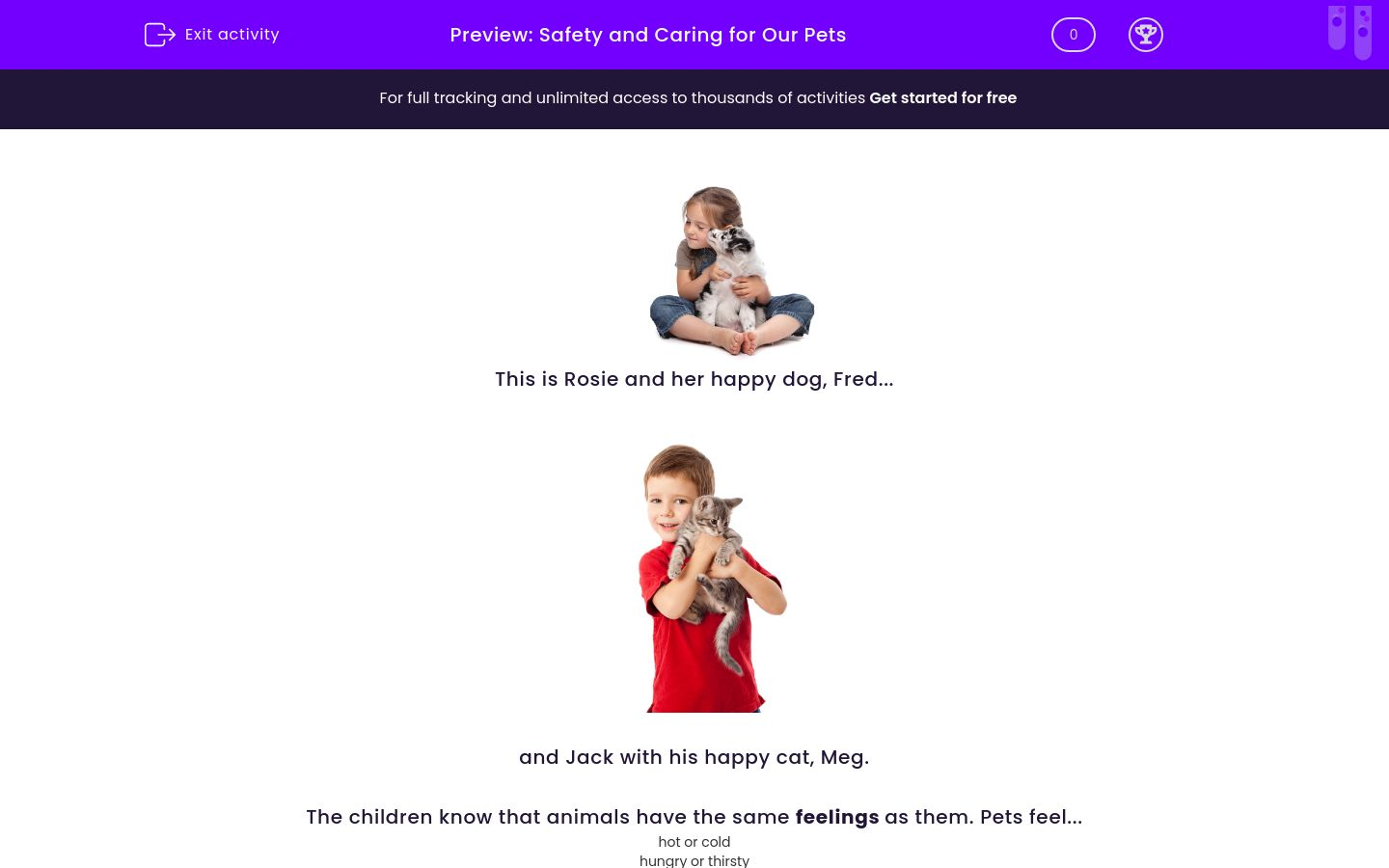 Know How to Care for Our Pets Worksheet - EdPlace