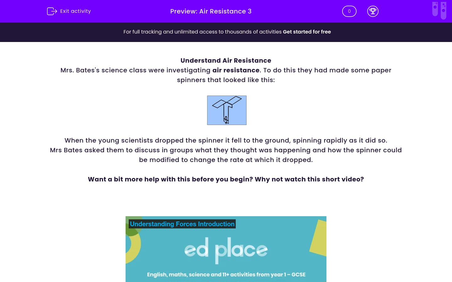 Investigate Air Resistance Worksheet - EdPlace