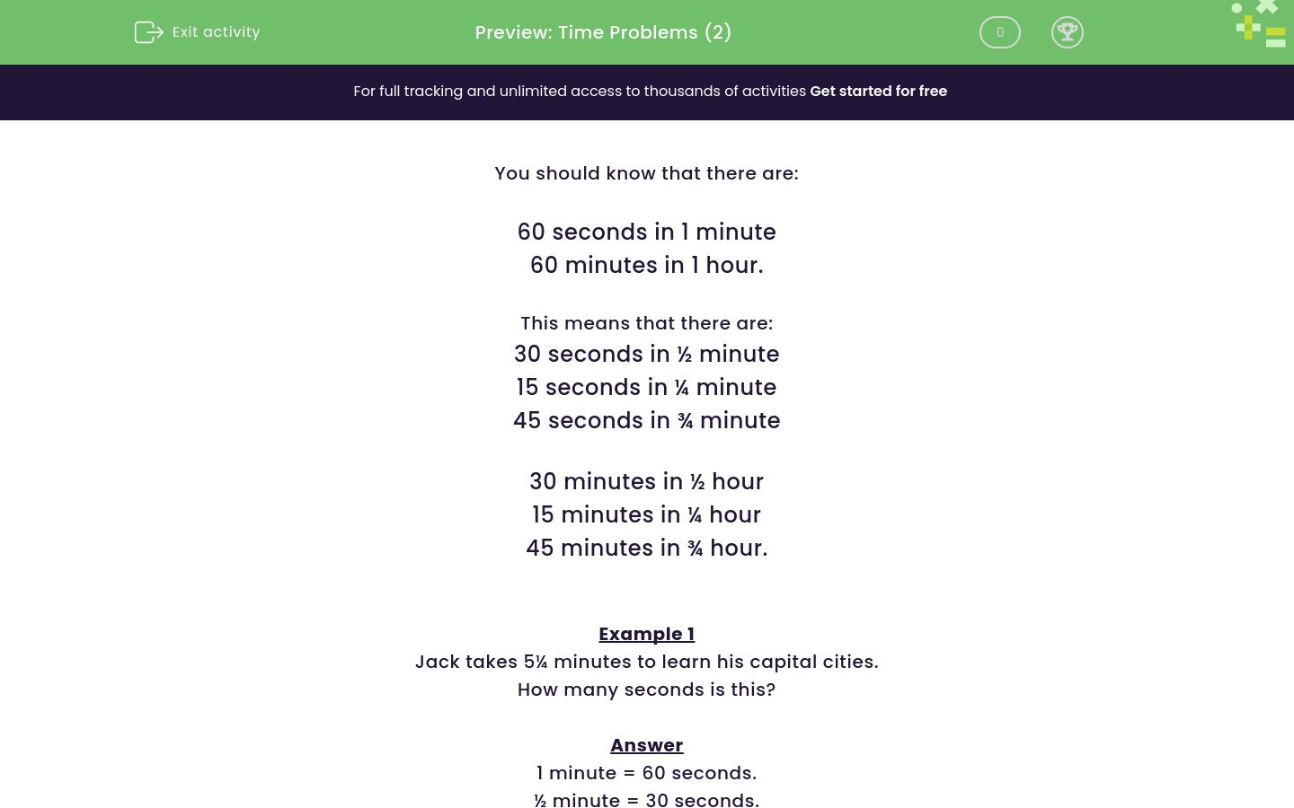 Solve Problems Related to Time Worksheet - EdPlace