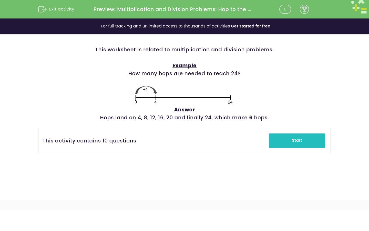 Division Using A Number Line Worksheet EdPlace Division Using A Number Line Worksheet EdPlace