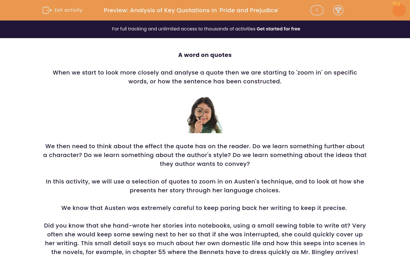 Analysis of Key Quotations in 'Pride and Prejudice' Worksheet - EdPlace